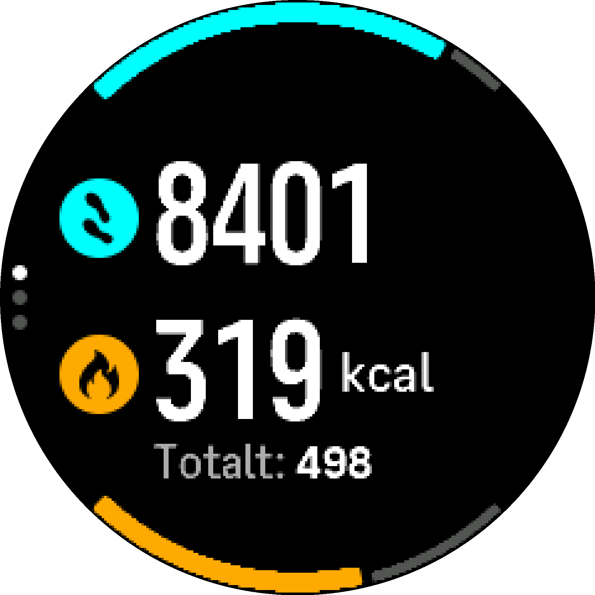 Suunto 9 Peak Pro - Widgets - Steps and calories