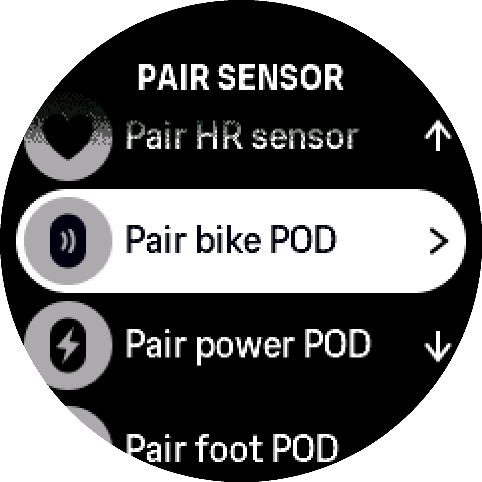Suunto Vertical - Mga Setting - Pagpapares ng mga pod at mga sensor